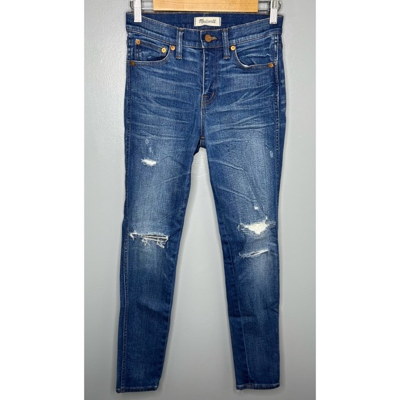 Madewell | Jeans | Madewell Distressed 9 High Riser Skinny Skinny Denim ...
